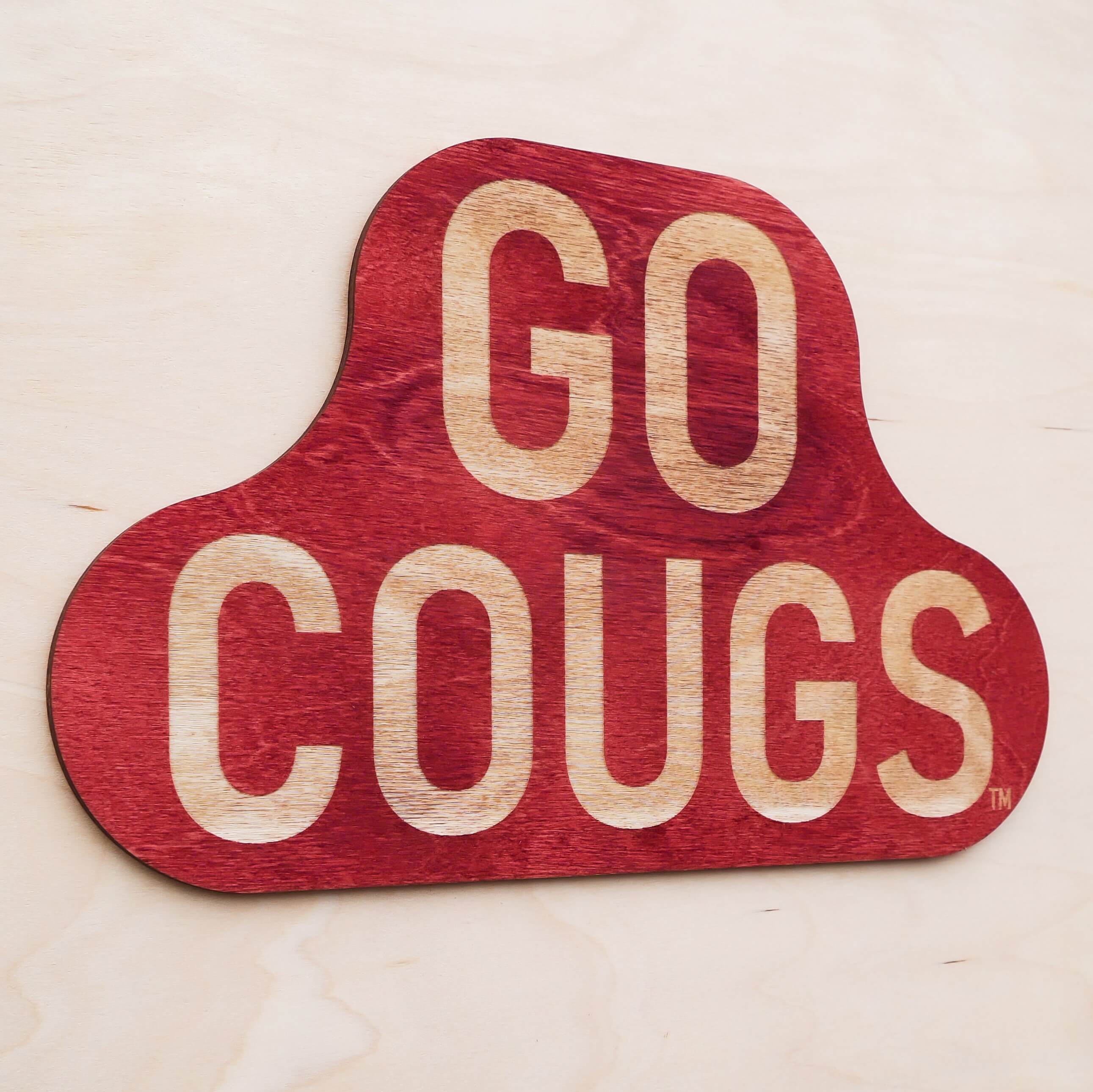 Go Cougs Wooden Sign – Cougkie.com